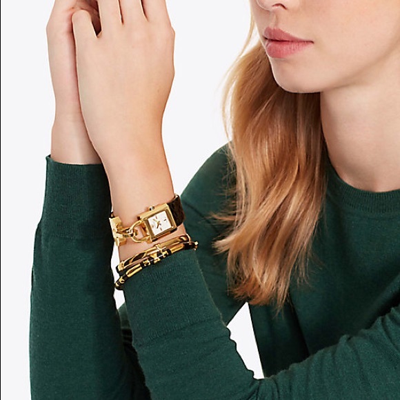 Tory Burch | Accessories | Tory Burch Surrey Leather Strap Lock Watch ...